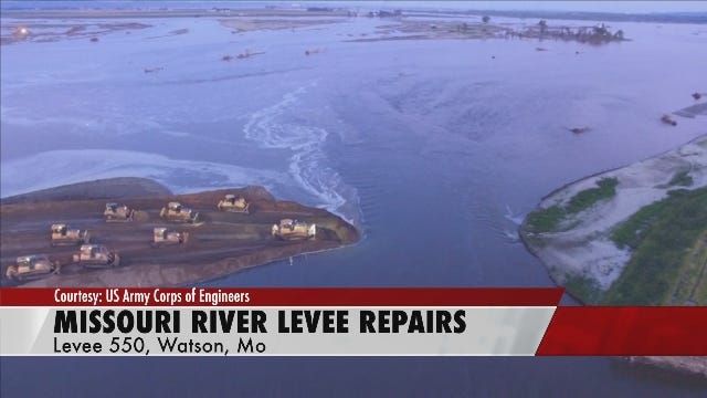 Corp Posts Captivating Video Of Levee Repair Work On Missouri River ...