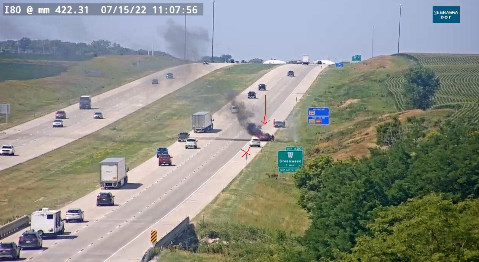 Cass County car fire shuts down I-80 traffic - RIVER COUNTRY - NEWS ...