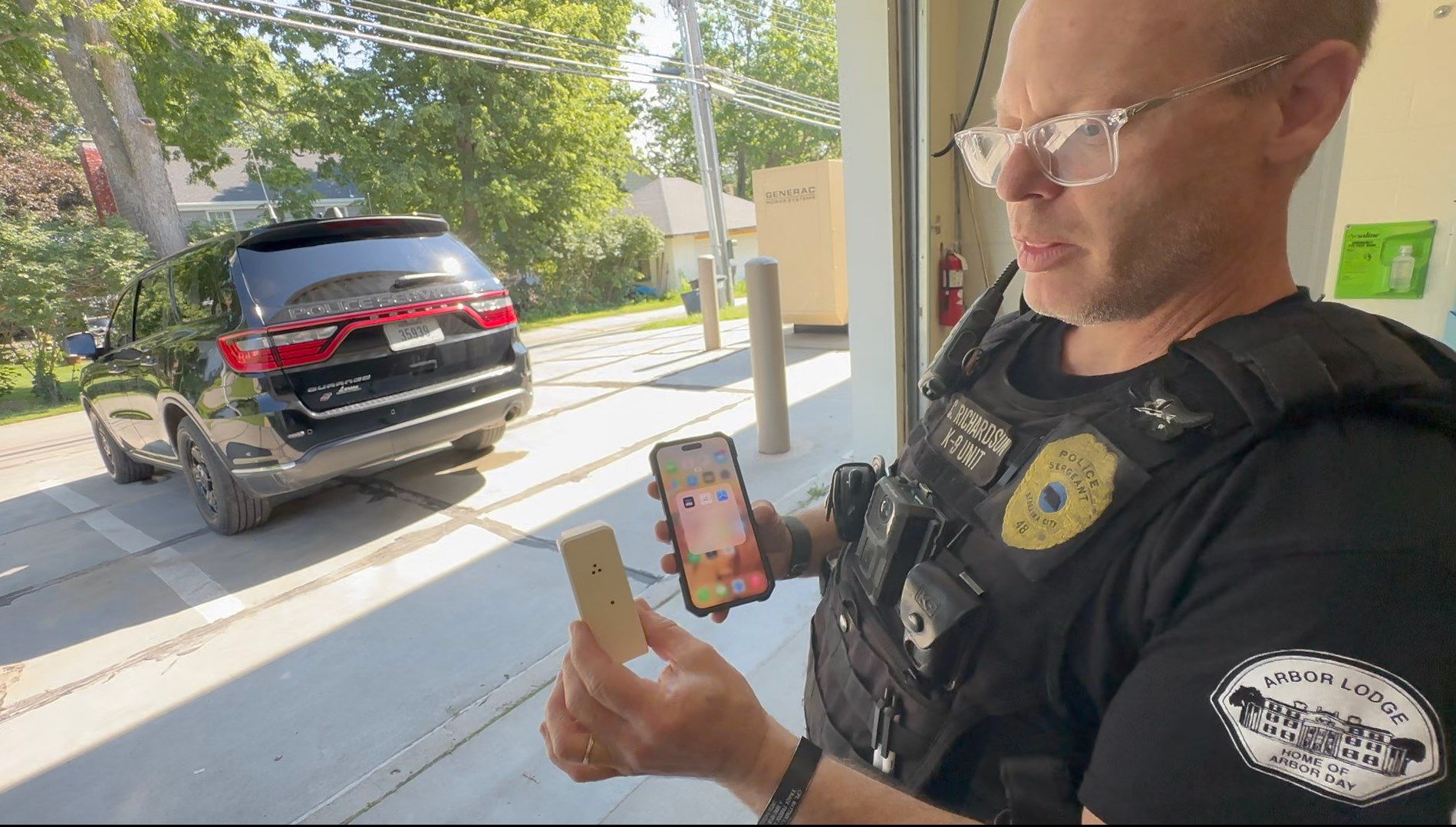 Sgt. Richardson describes safety systems to protect police K9s from the ...